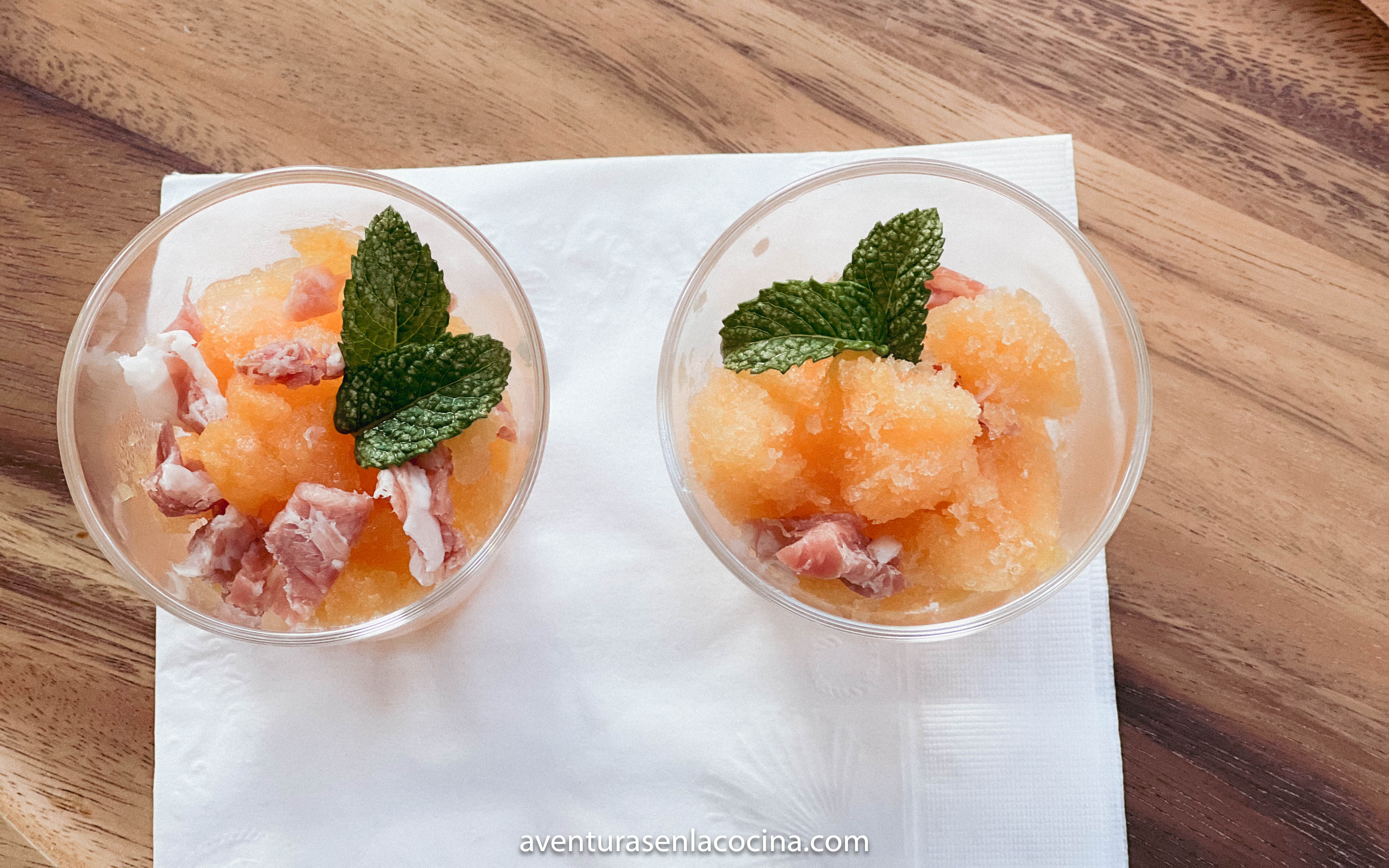Granita de Melón y Prosciutto – Aventuras en la Cocina